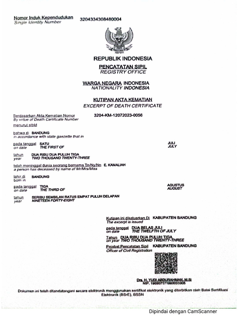 Akte Kematian | PDF