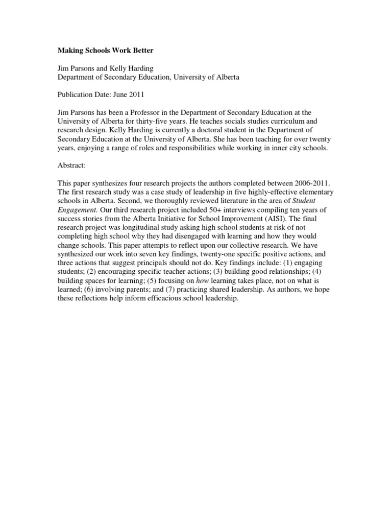 Making Schools Work Better | PDF | Teachers | Leadership