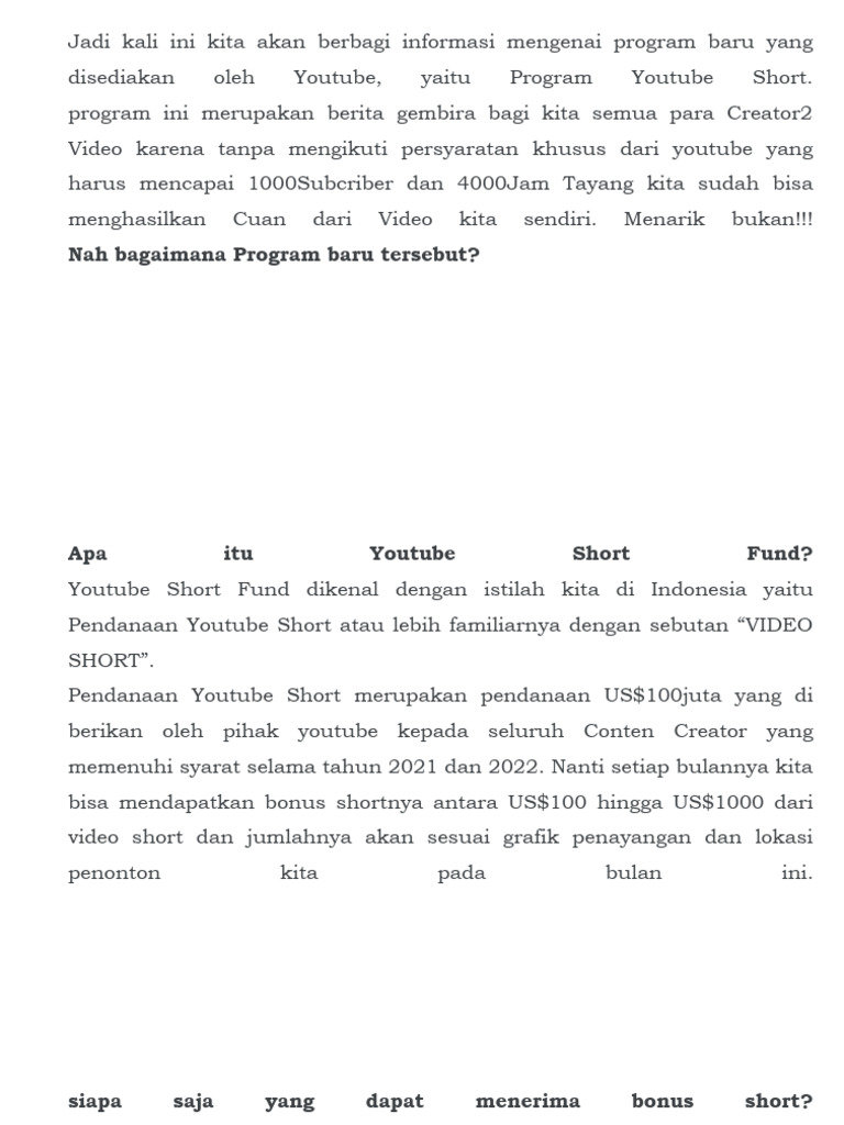 Script Konten Video Short | PDF