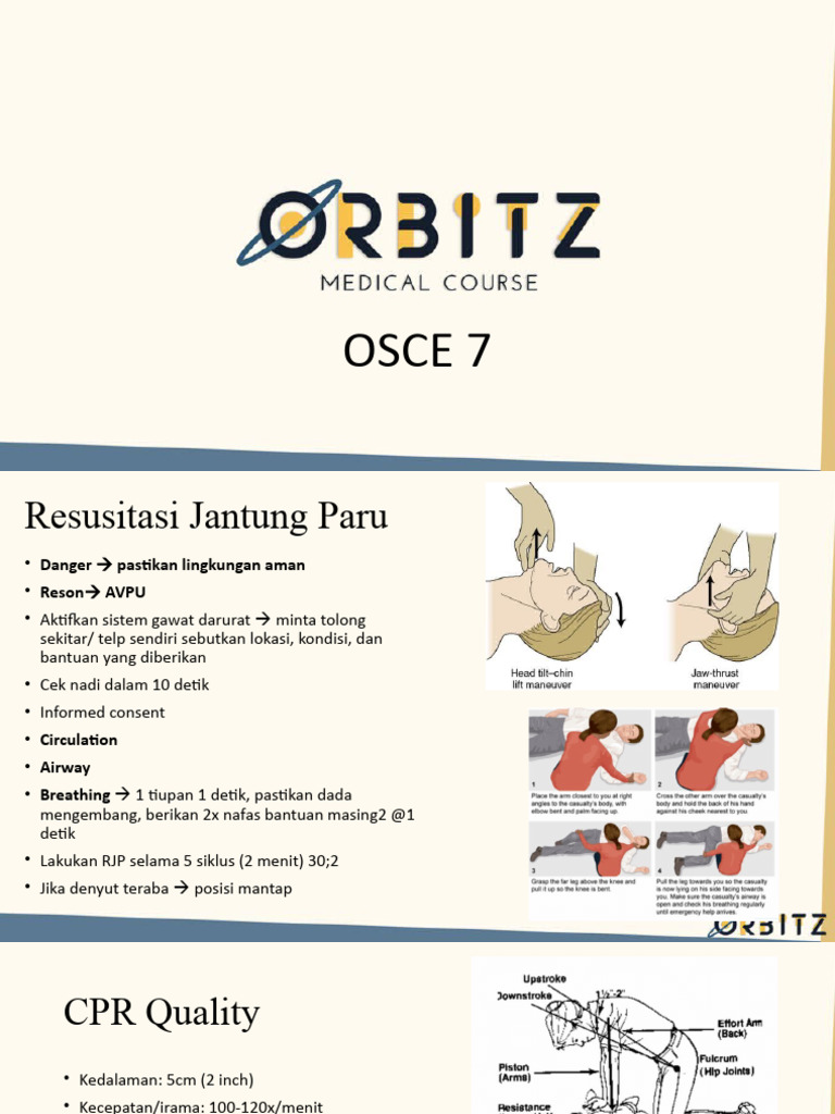2 - Catatan Osce 7 RJP + Resusitasi Neo-1 - Les Orbit | PDF