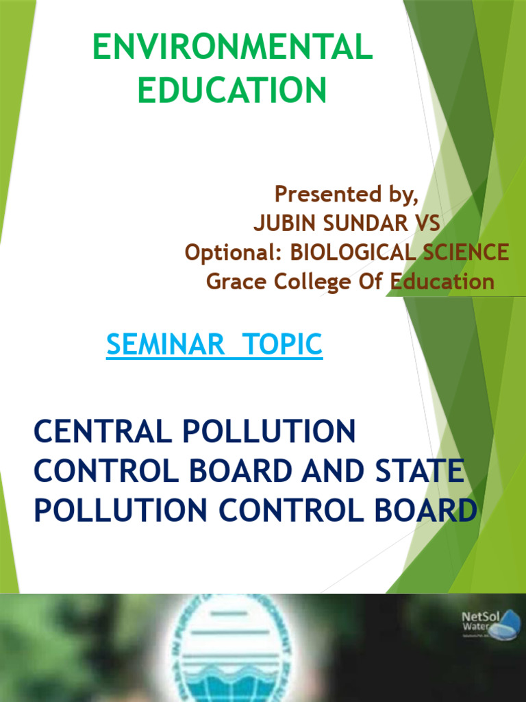 Environmental Education - Seminar | PDF | Environmental Issues | Human Impact On The Environment