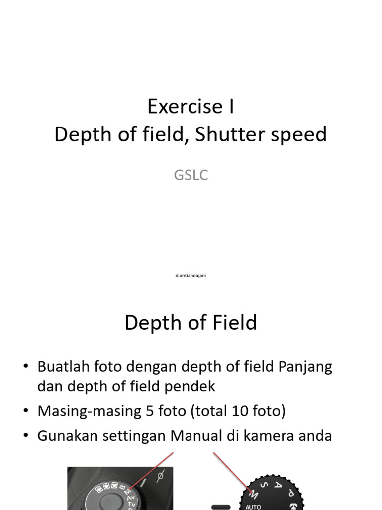Basic Photo Latihan Depth of Field Dan Shutter Speed | PDF
