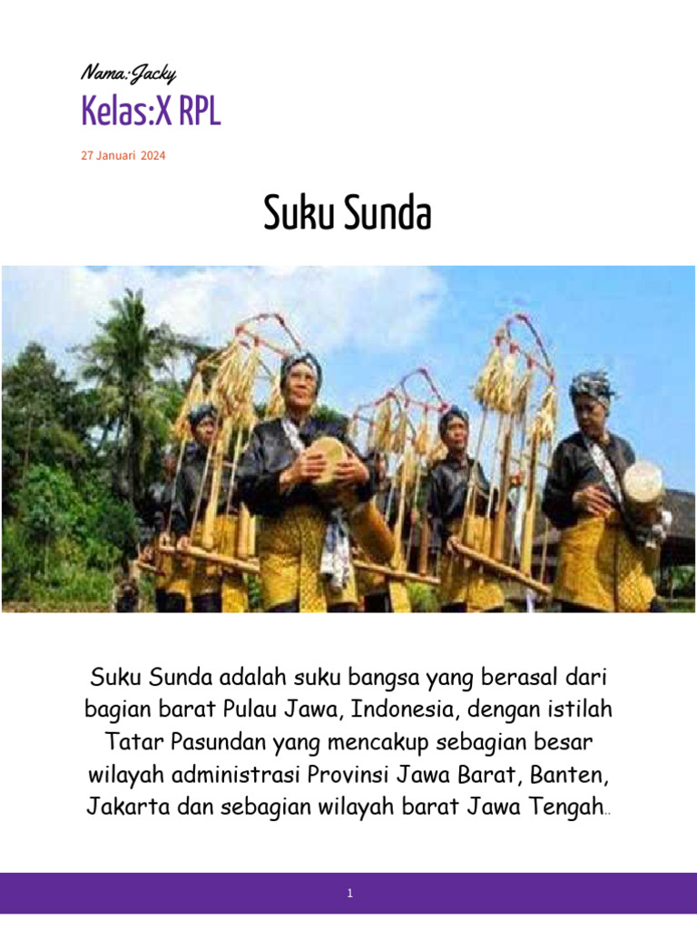Suku Sunda | PDF