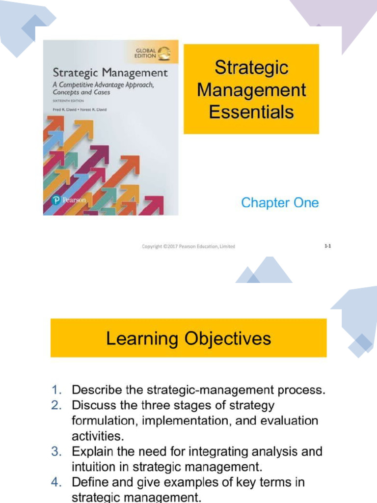 Lesson 1 Strategic Management Essentials | PDF