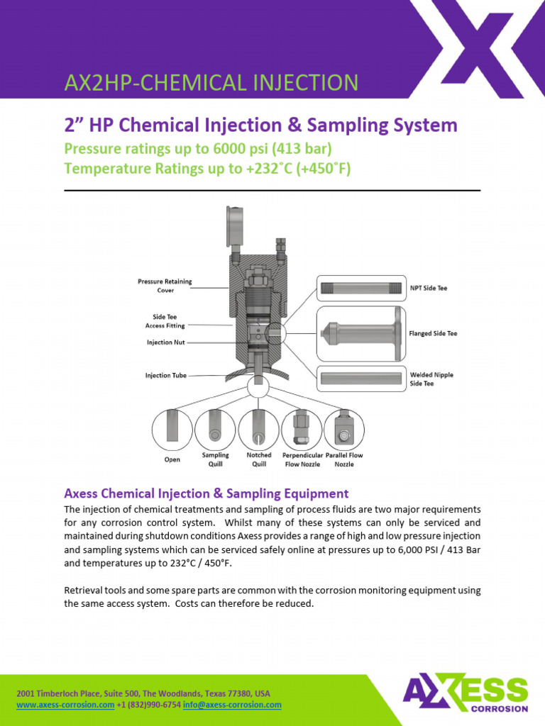 Axess Chemical Injection and Sampling - RevB | PDF | Pipe (Fluid ...