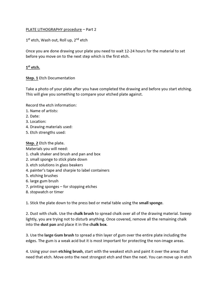 Litho Directions Part 2 | PDF