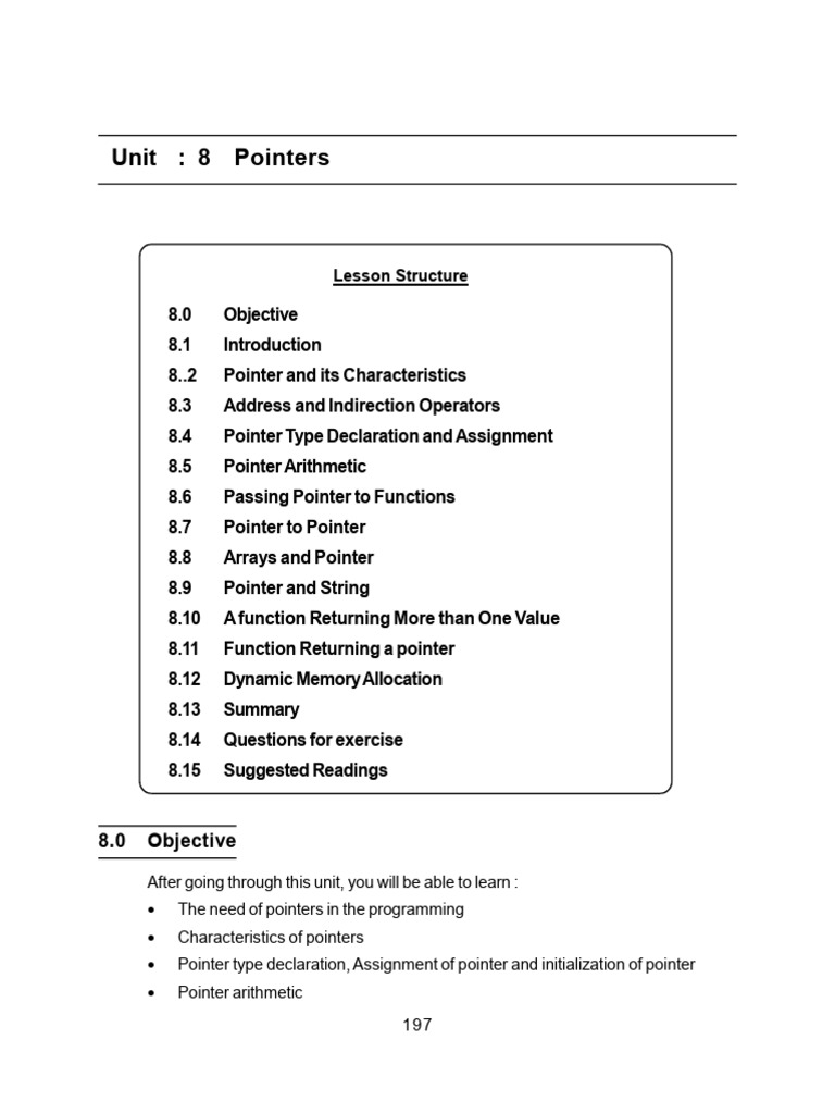BCA Paper-V Unit-8 | PDF | Pointer (Computer Programming) | Variable ... BCA Paper-V Unit-8 | PDF | Pointer (Computer Programming) | Variable ...
