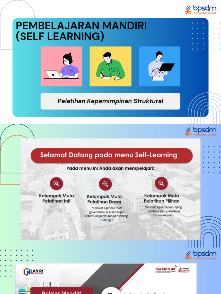 Pembelajaran Mandiri (Self Learning) Pelatihan Kepemimpinan Struktural ...