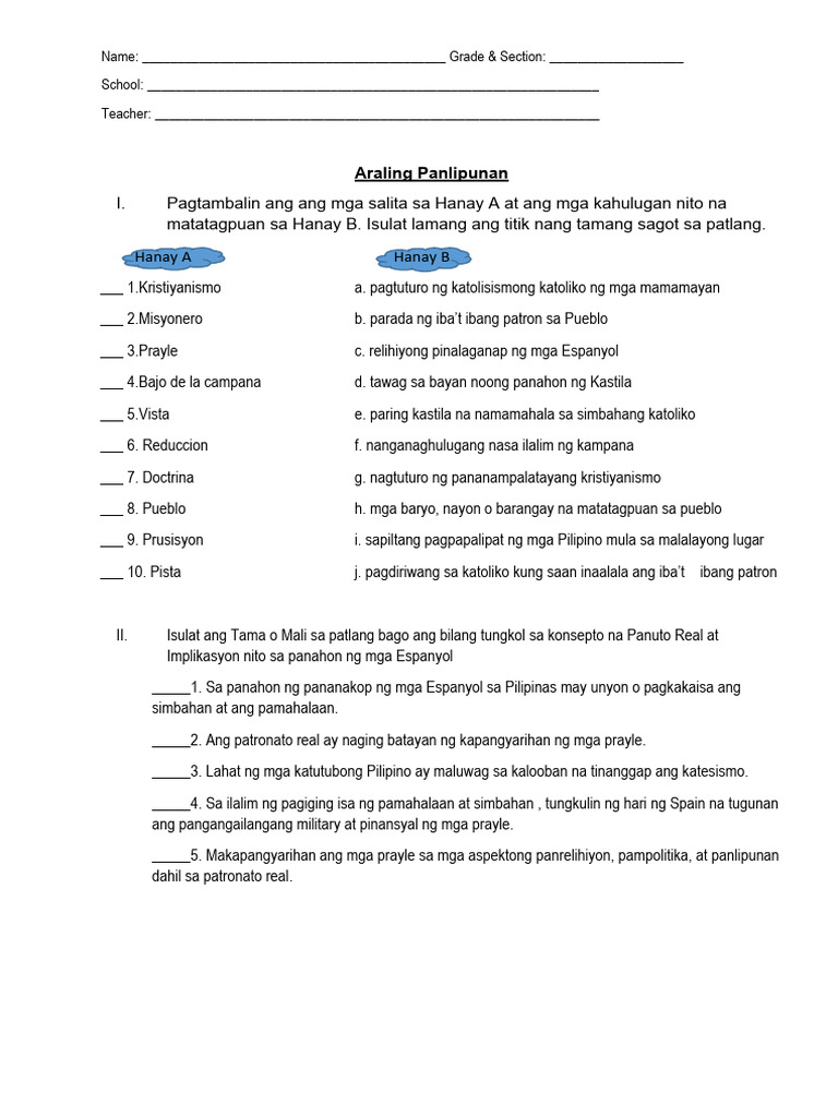 2nd Performance Task..2nd Quarter | PDF