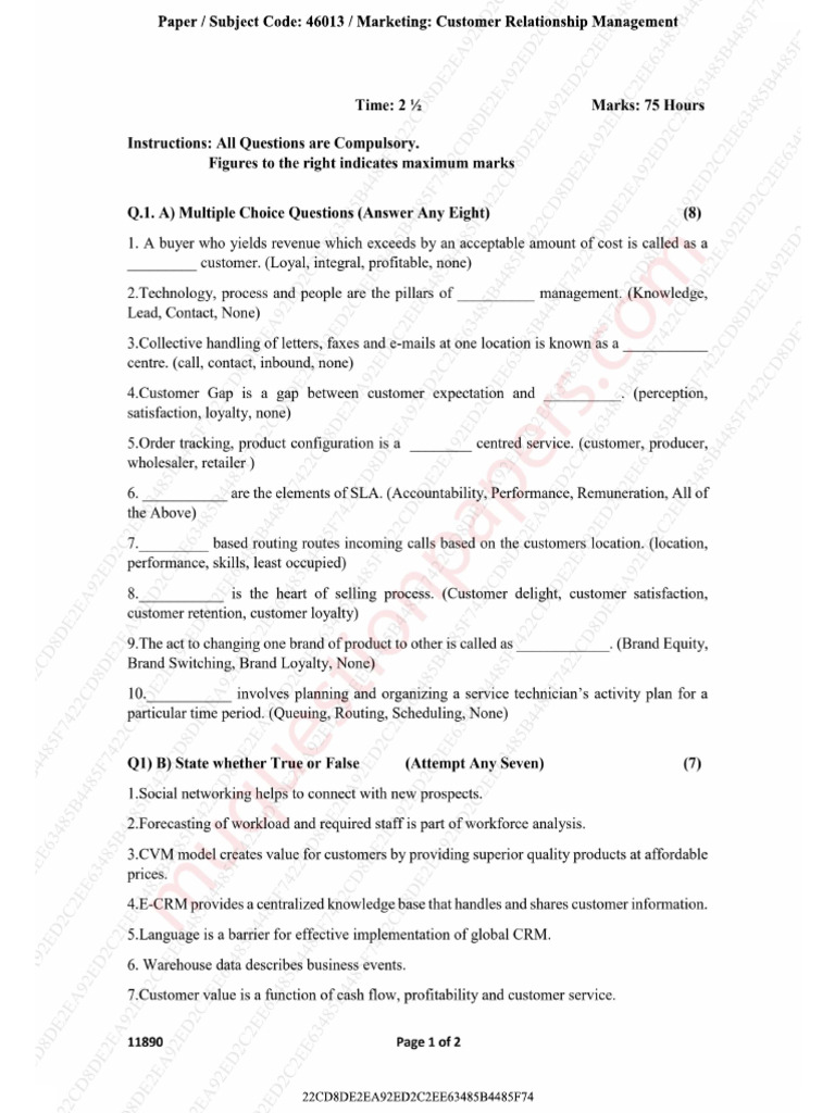Sem V Mu Paper | PDF