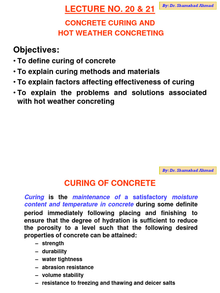 LECTURE___20_&_21 | PDF | Concrete | Water