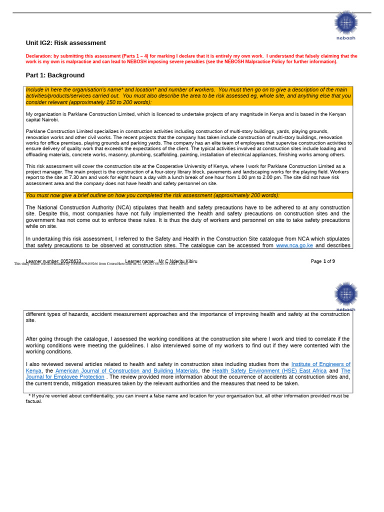 1ig2 Forms Electronic Submission | PDF | Occupational Safety And Health ...