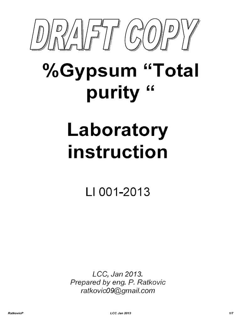 Gypsum Total Purity PDF | PDF