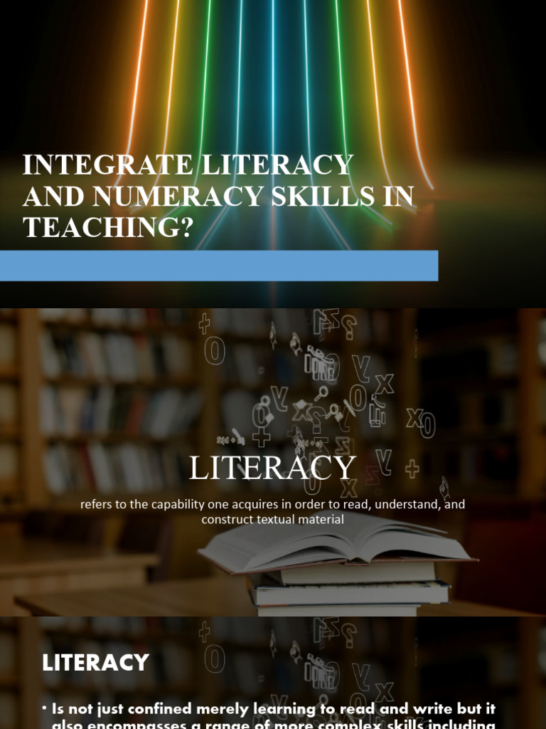 Integrate Literacy and Numeracy Skills in Teaching? | PDF | Literacy ...