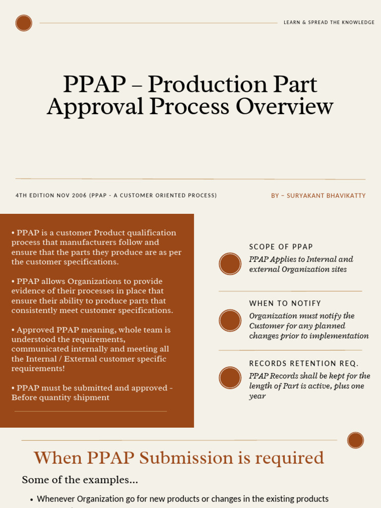 PPAP - Overview | PDF | Business