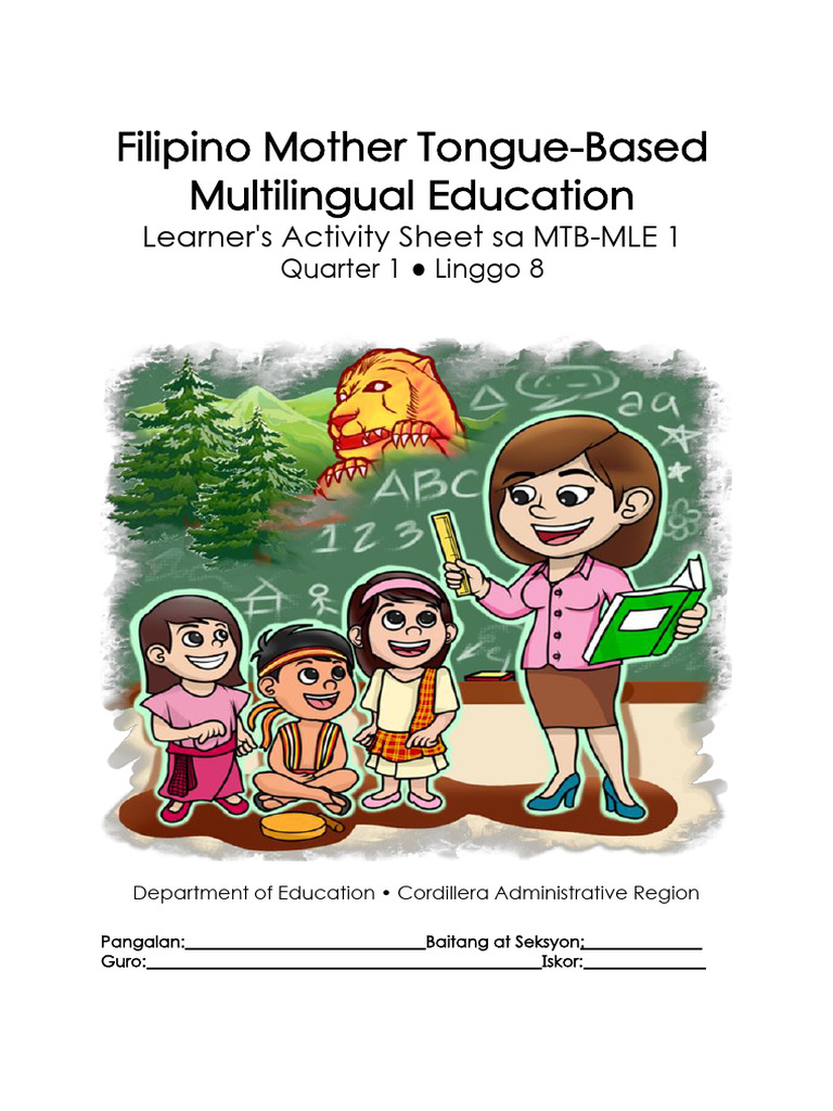 Mtb-Mle1 Q1mod8 Activity Sheets Filipino Rodela Bgo Jul2022 | PDF
