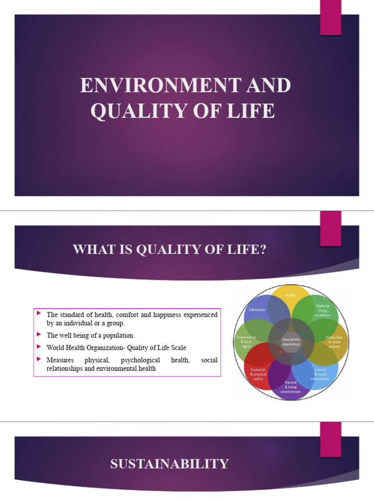 Environment and Quality of Life | PDF | Sustainability | Quality Of Life