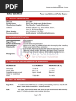 Material Safety Data Sheet - Lysol Toilet Cleaner | PDF | Personal ...