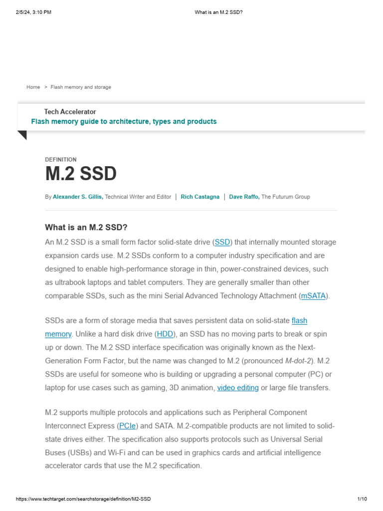 What Is An M.2 SSD | PDF | Solid State Drive | Hard Disk Drive