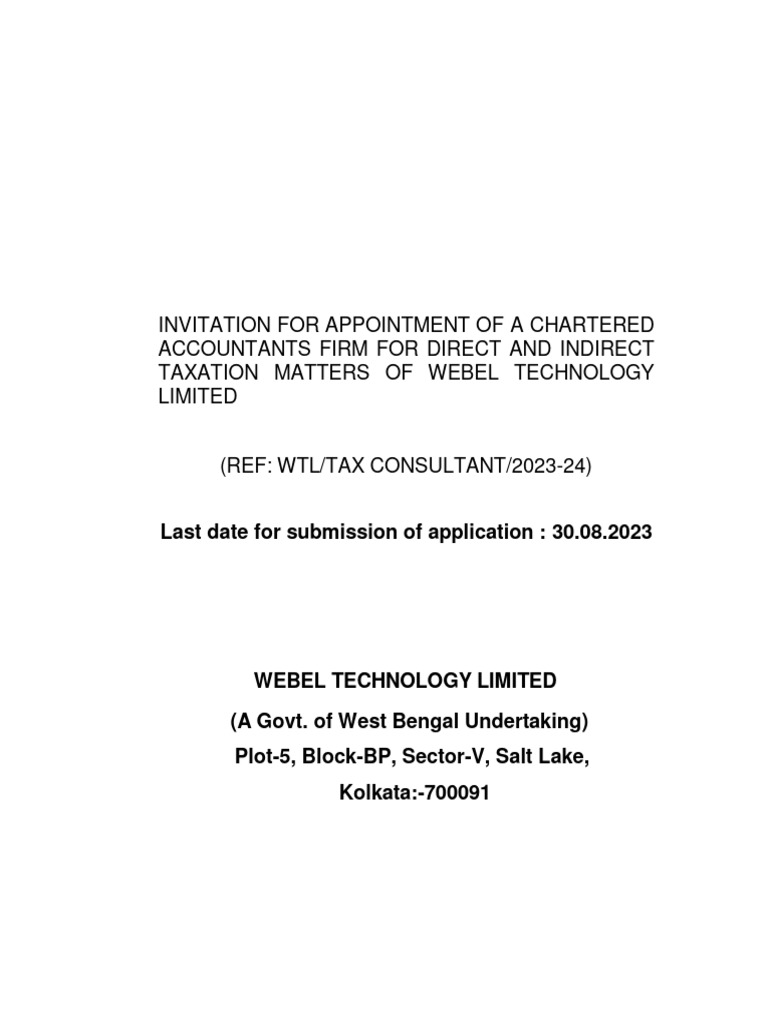 Webel Technology Limited - 188202395048947 | PDF | Taxes | Value Added Tax