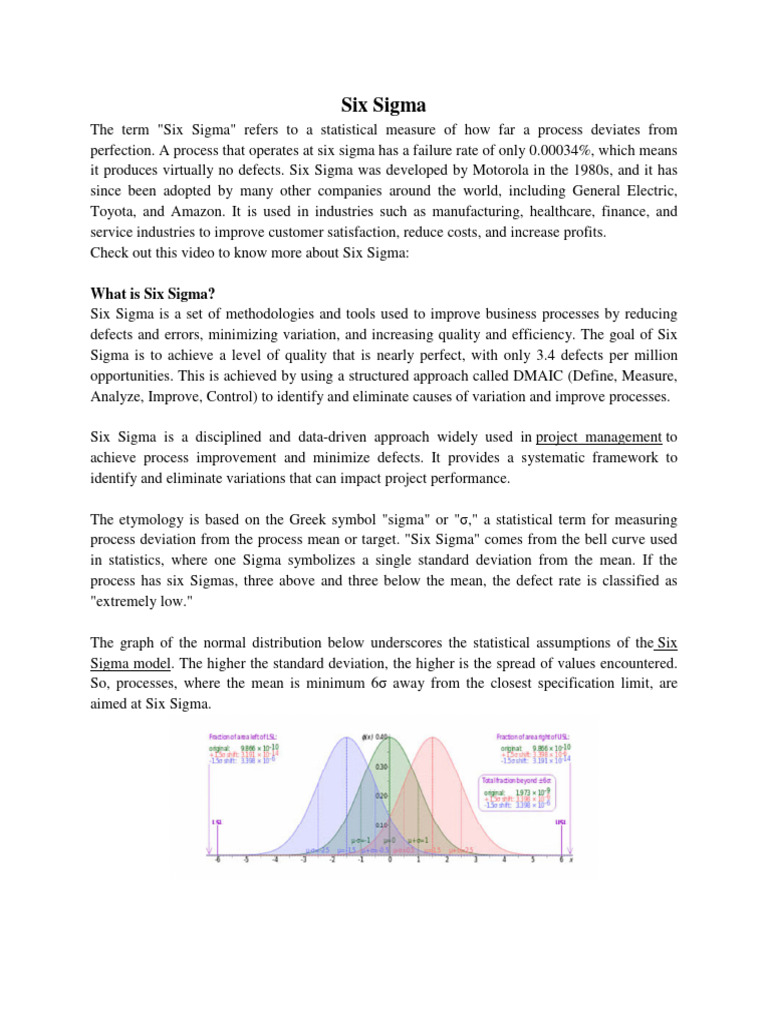 6 Sigma Basics | PDF