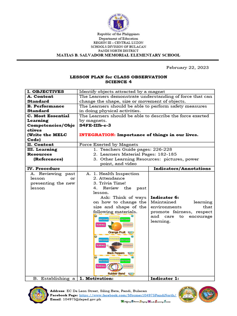 1ST Cot LP Science | PDF | Learning | Behavior Modification