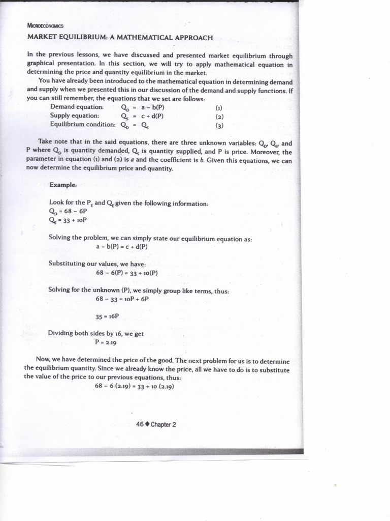 Market-Equilibrium-Mathematical-Approach | PDF