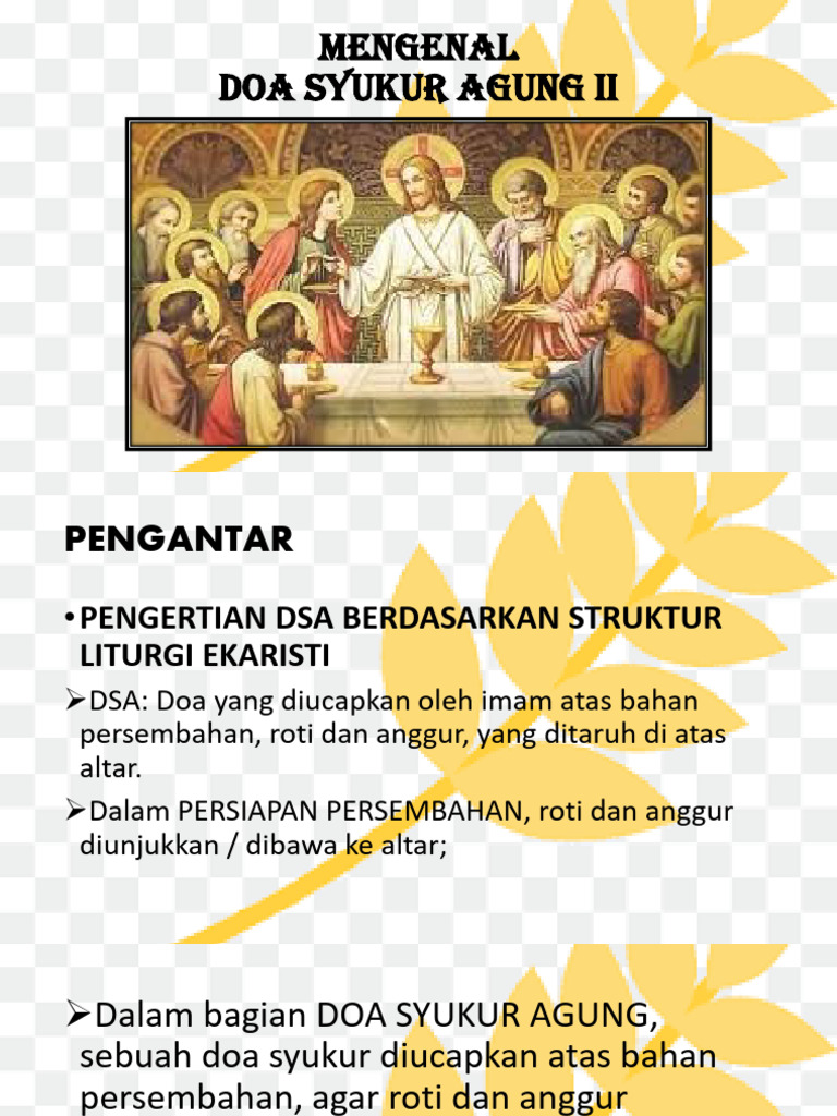 Doa Syukur Agung II dalam Liturgi Ekaristi | PDF