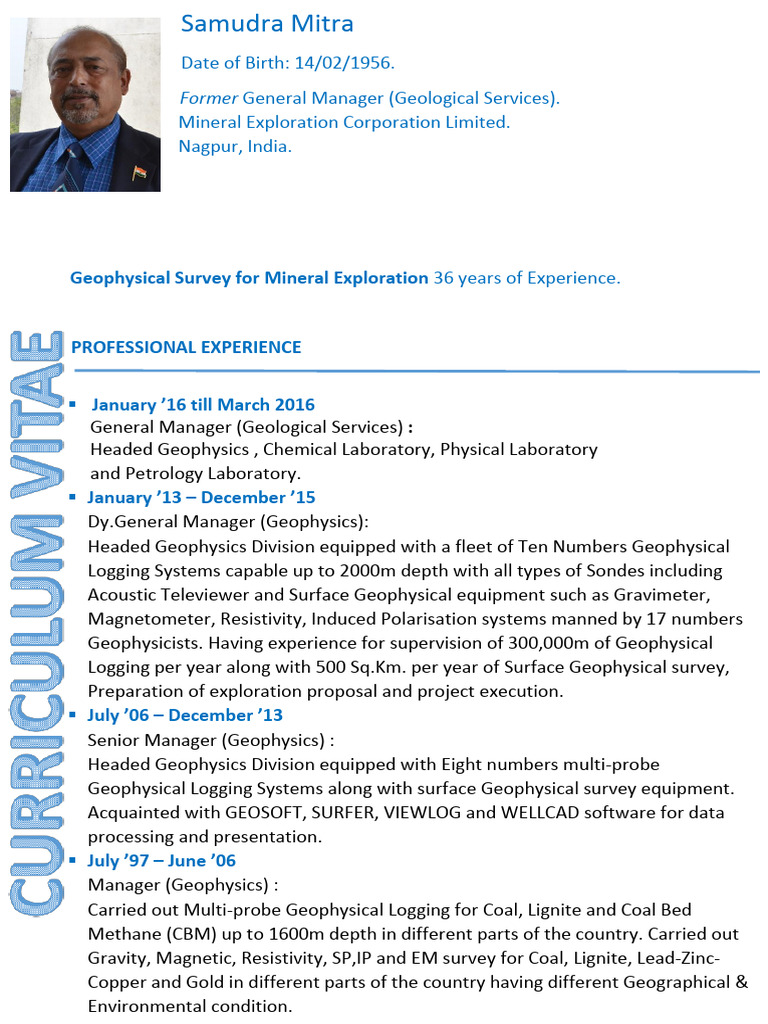 CV Samudra | PDF | Geophysics | Applied And Interdisciplinary Physics