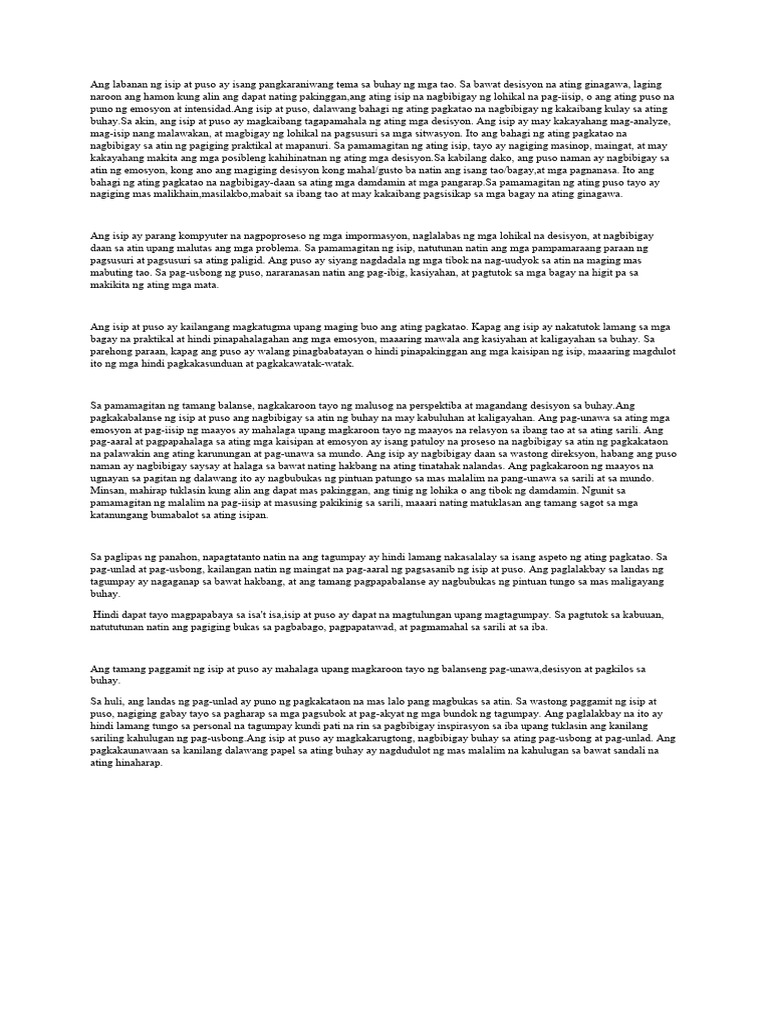 Output in Filipino 1 | PDF