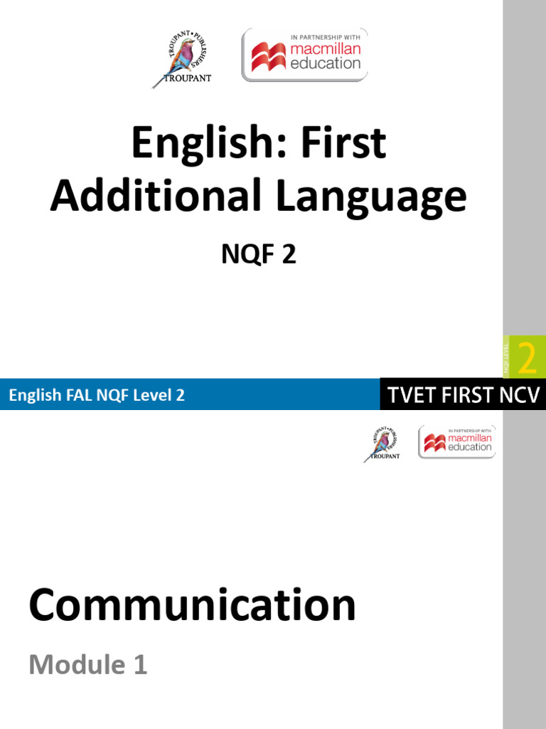 English FAL Level 2 Module 1 | PDF