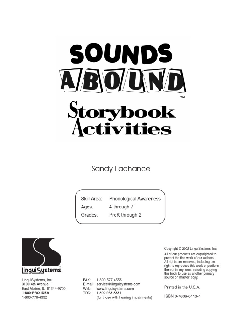 Sounds Abound Activities BOEKTERAPIE | PDF