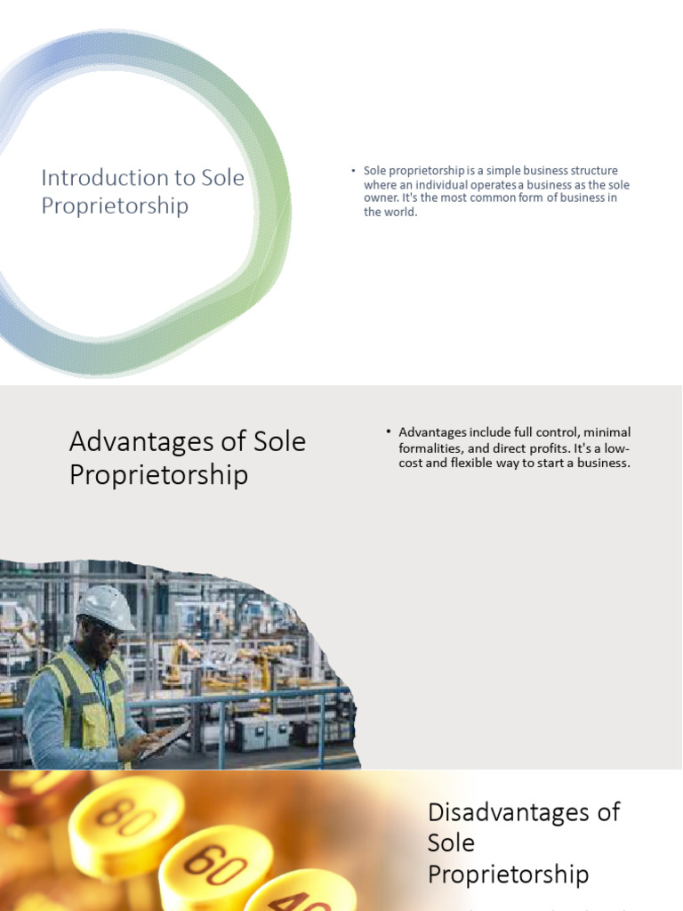 Introduction To Sole Proprietorship | PDF