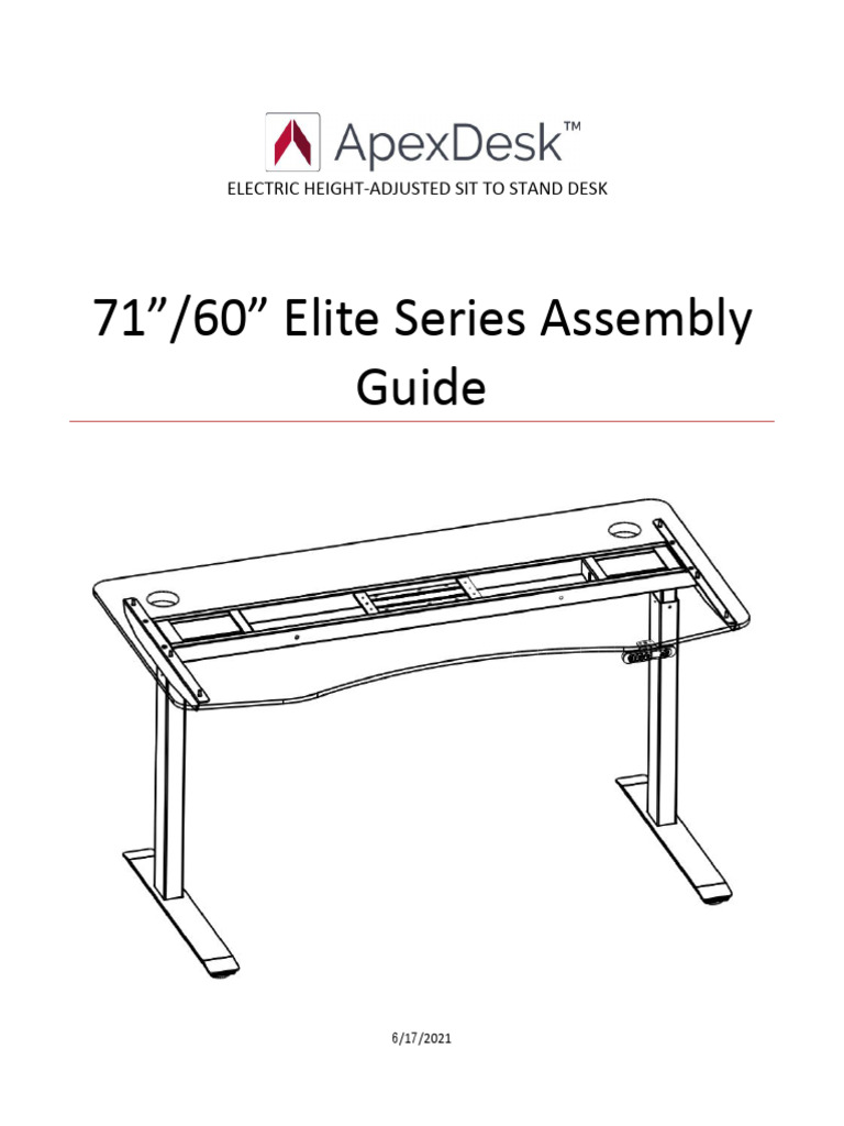 ApexDesk Assembly Guide - Elite Series | PDF
