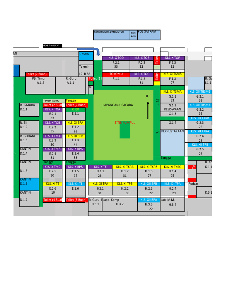 DENAH R. KELAS 2324 Untuk Rapot | PDF