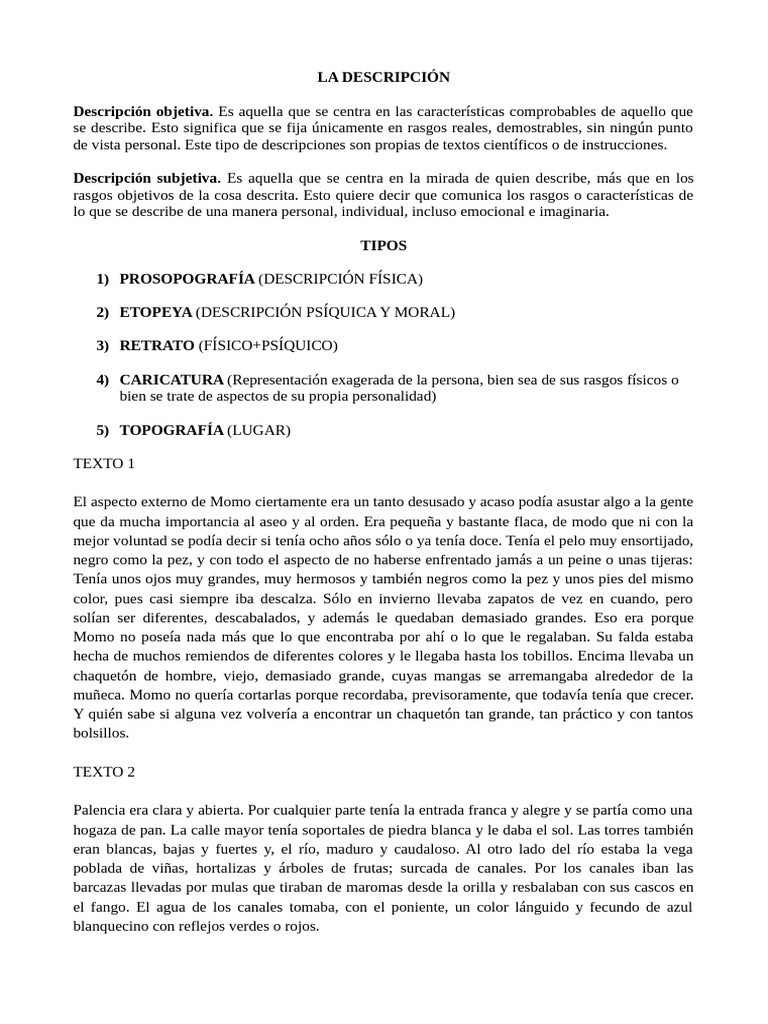 Descripción | PDF | Retrato