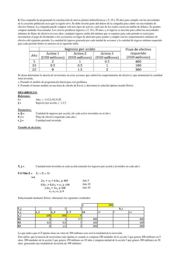 Ejercicio 6 PL | PDF | Compartir (Finanzas)