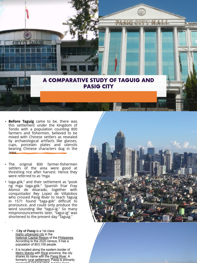 A Comparative Study of Taguig and Pasig City | PDF