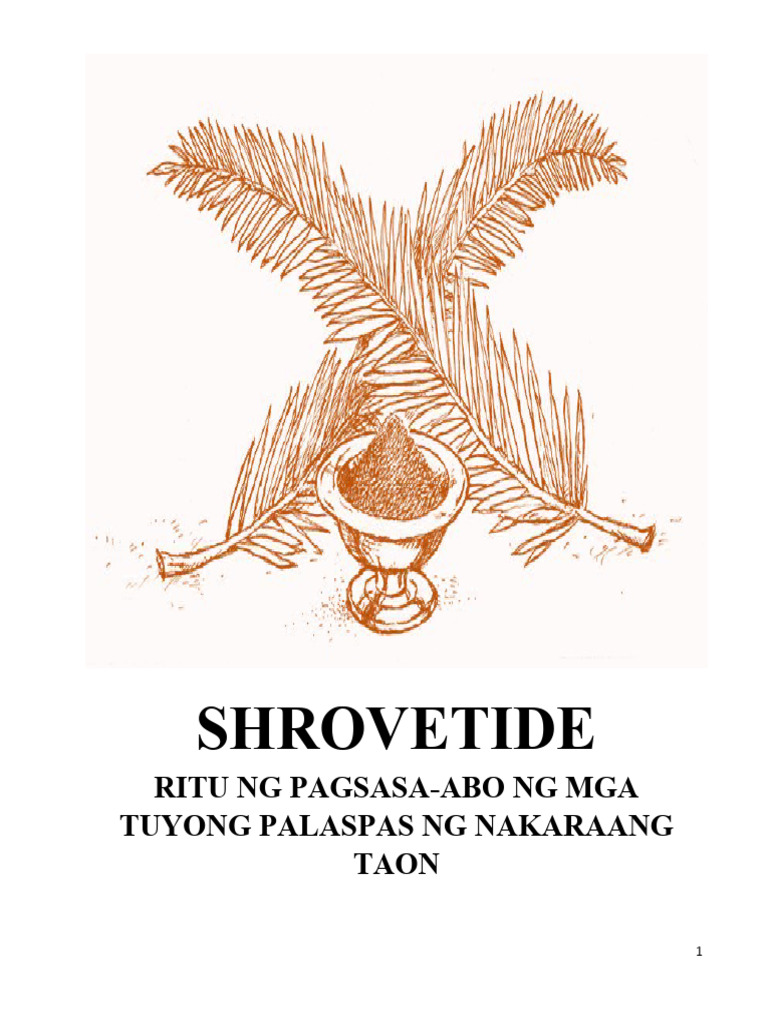 Banal Na Pagtitipon Sa Pagsasaabo NG Tuyong Palaspas NG Nakaraang Taon ...
