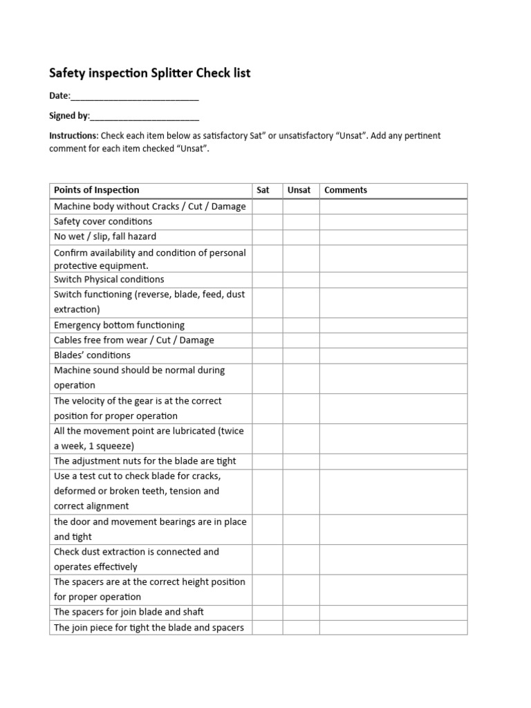 Check List Splitter V1 | PDF