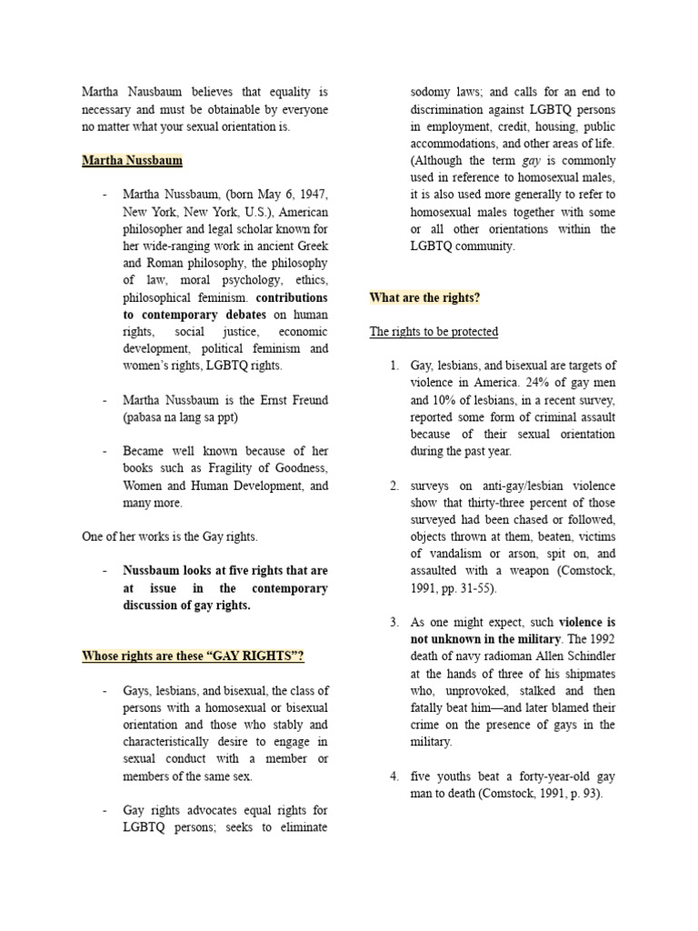 Notes Prints | PDF | Homosexuality | Discrimination