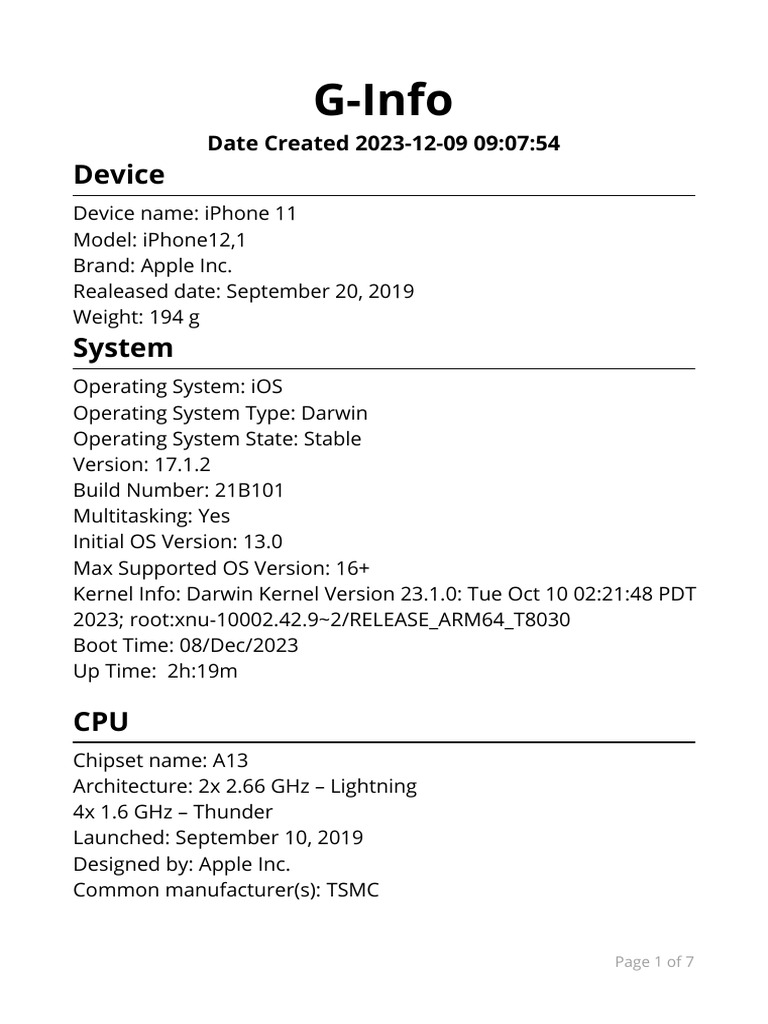G Info | PDF