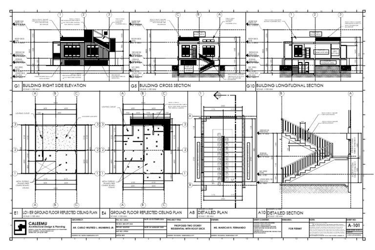Building Right Side Elevation G1 Building Cross Section G5 Building ...