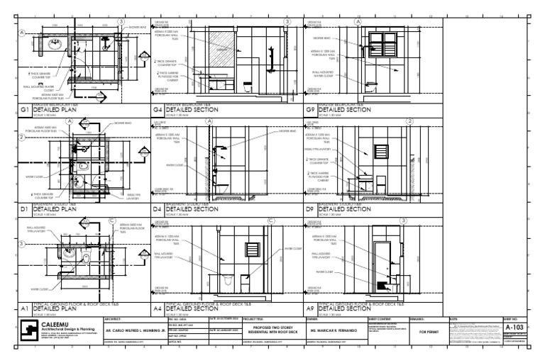 G1 Detailed Plan G4 Detailed Section G9 Detailed Section: Caleemu | PDF