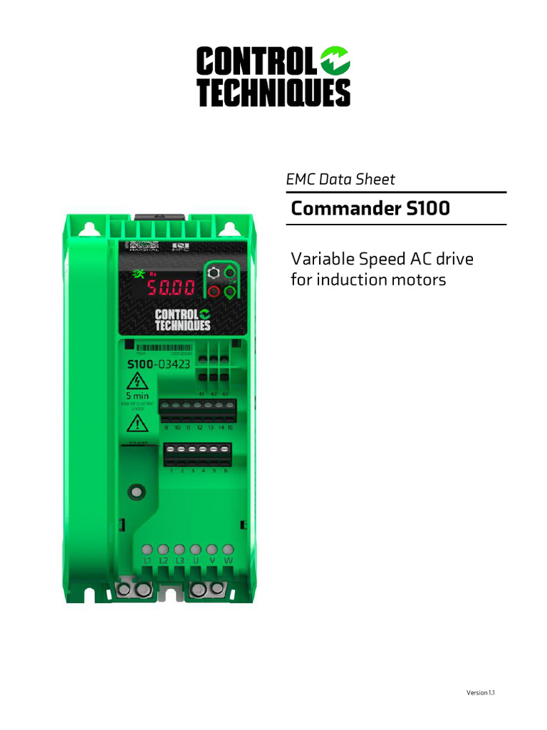 Commander S100 EMC Datasheet Issue 1 - 1 | PDF | Electrical Equipment ...