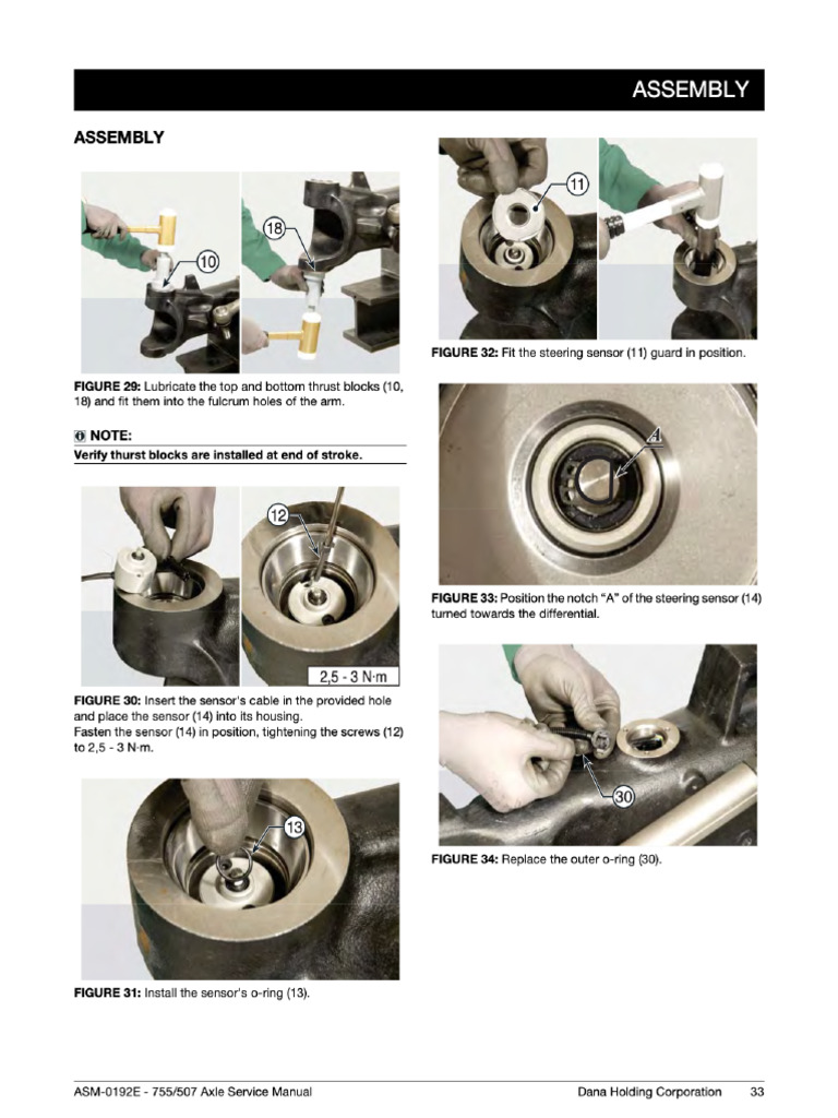 dana axle ASSEMBLY instructions | PDF