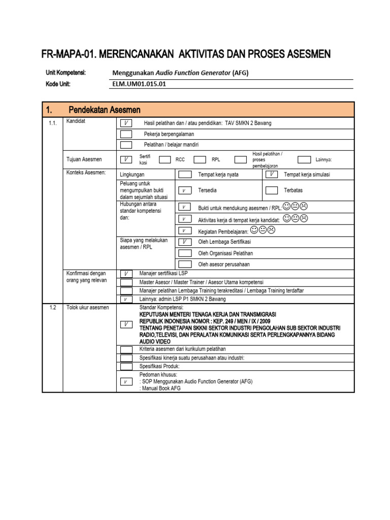 FR MAPA-02Merencanakan Aktivitas Dan Proses Asesmen - ASKOM | PDF