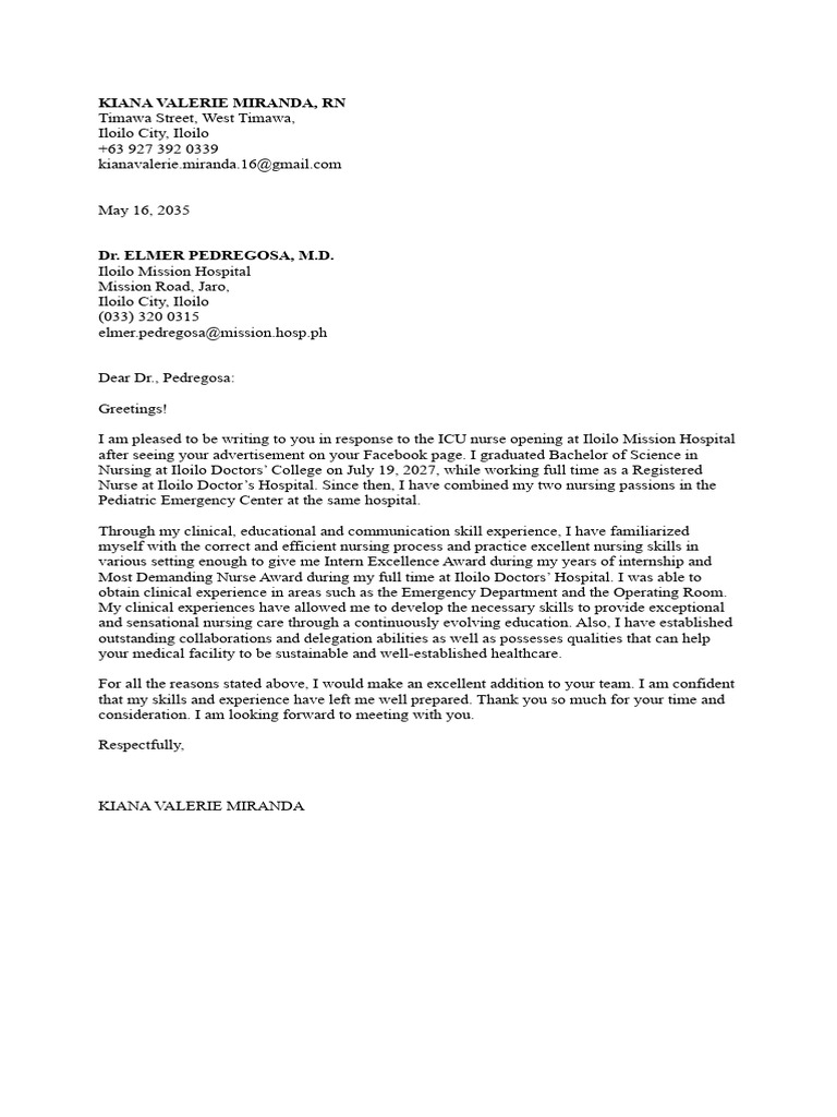 Application Letter (1) | PDF