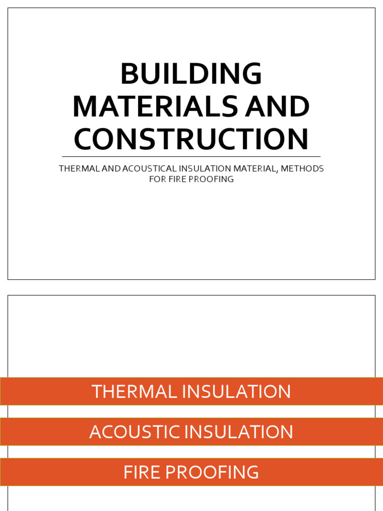 Insulation methods and materials- BMC | PDF