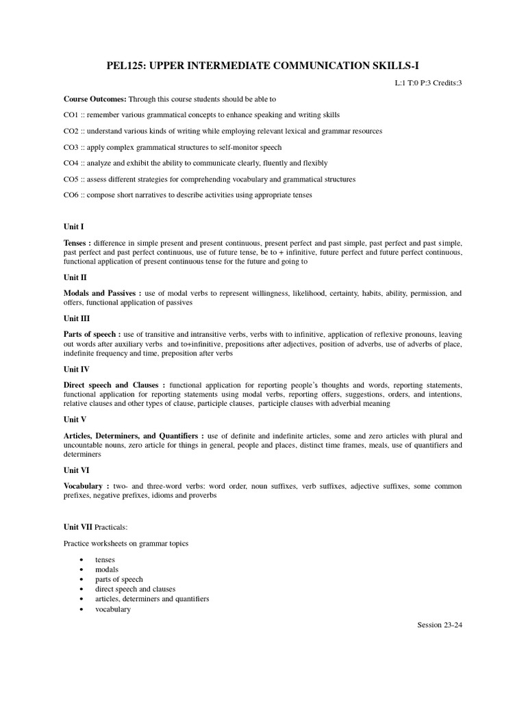 PEL125 | PDF | Verb | Grammatical Tense